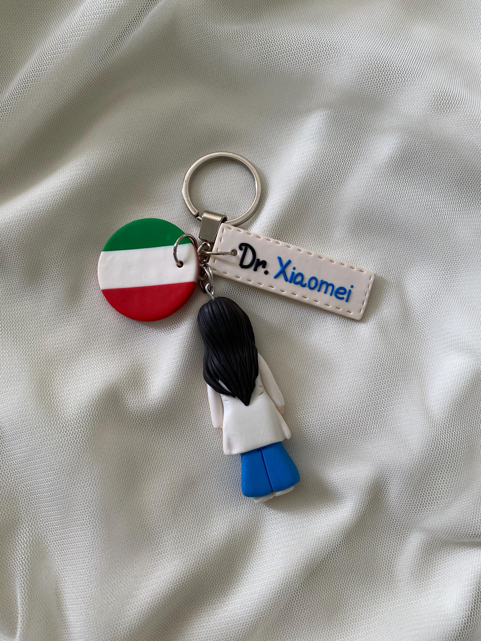 Handcrafted Polymer Clay Doctor Keychain: Personalized Mini Me Gift - Etsy