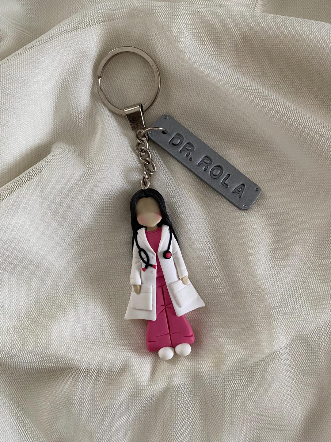 Handcrafted Polymerclay Keychain for Dr Cute Mini Me Character Perfect ...