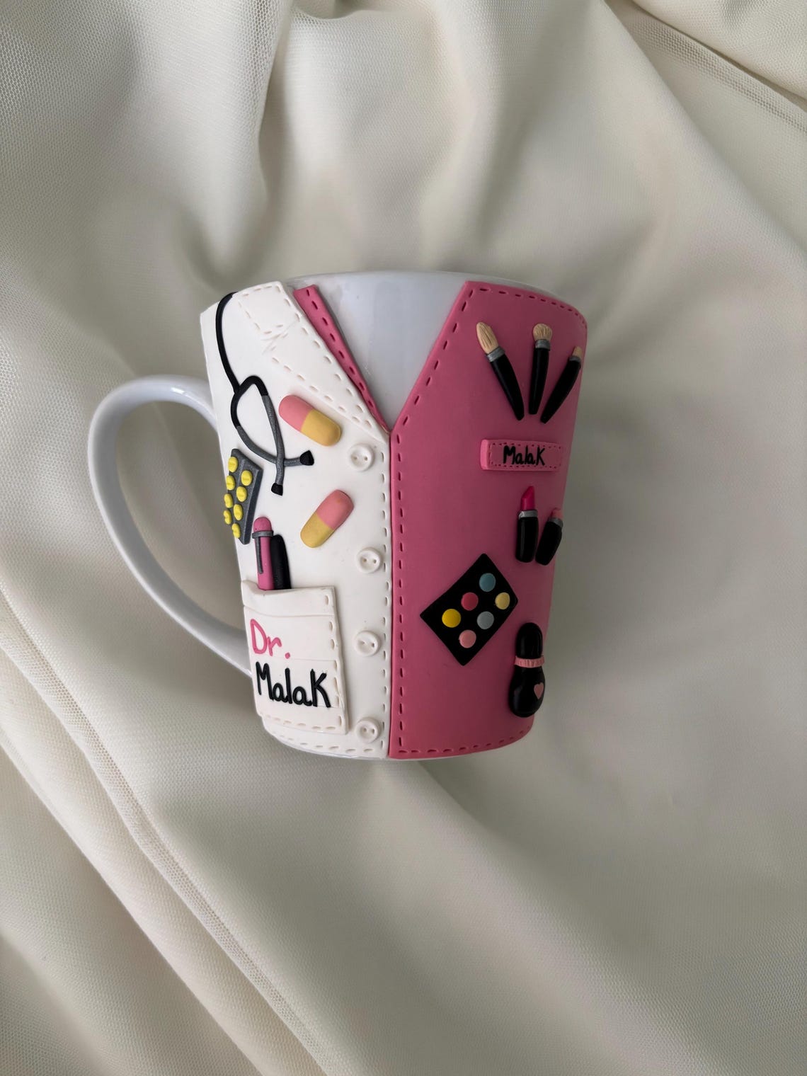 Custom 3D Cup With Uniform Design | Personalized Polymer Clay Mug ...