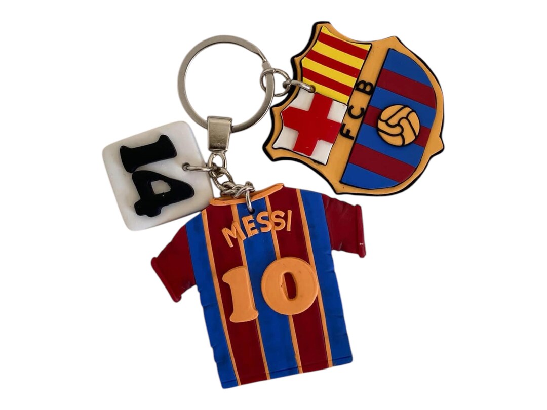 Lionel Messi FC Barcelona Keychain Set: Soccer Fan Accessory - Etsy