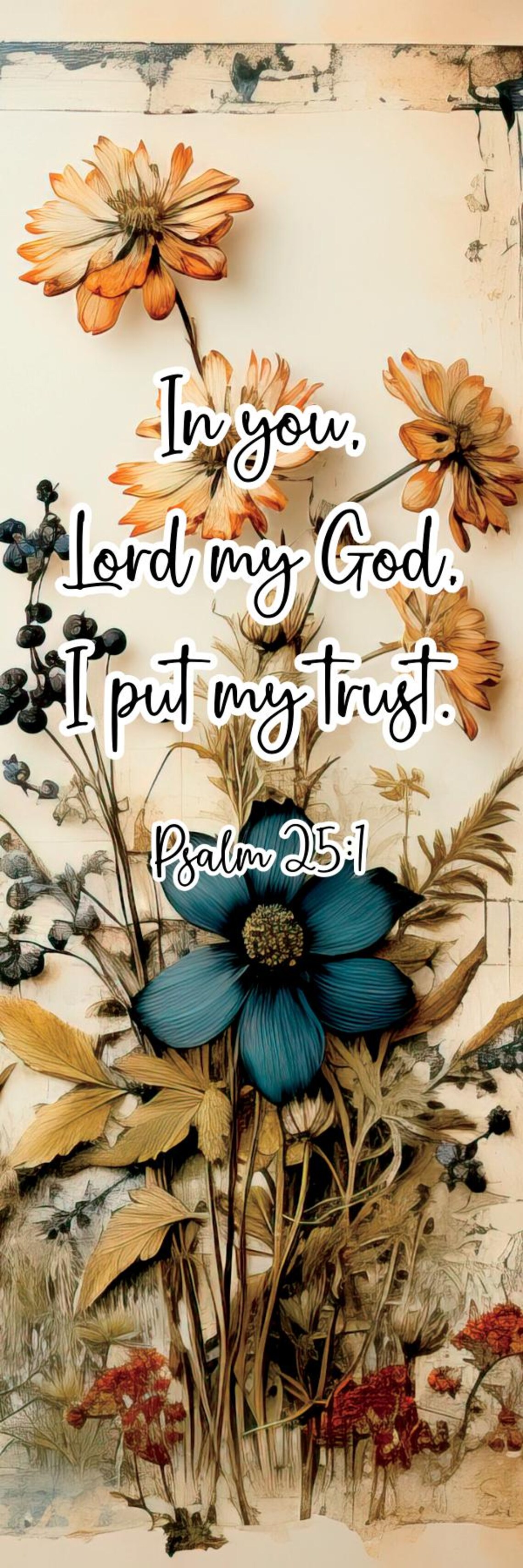 Bible Verse Bookmarks for Trusting God, Christian Printable Bookmarks ...