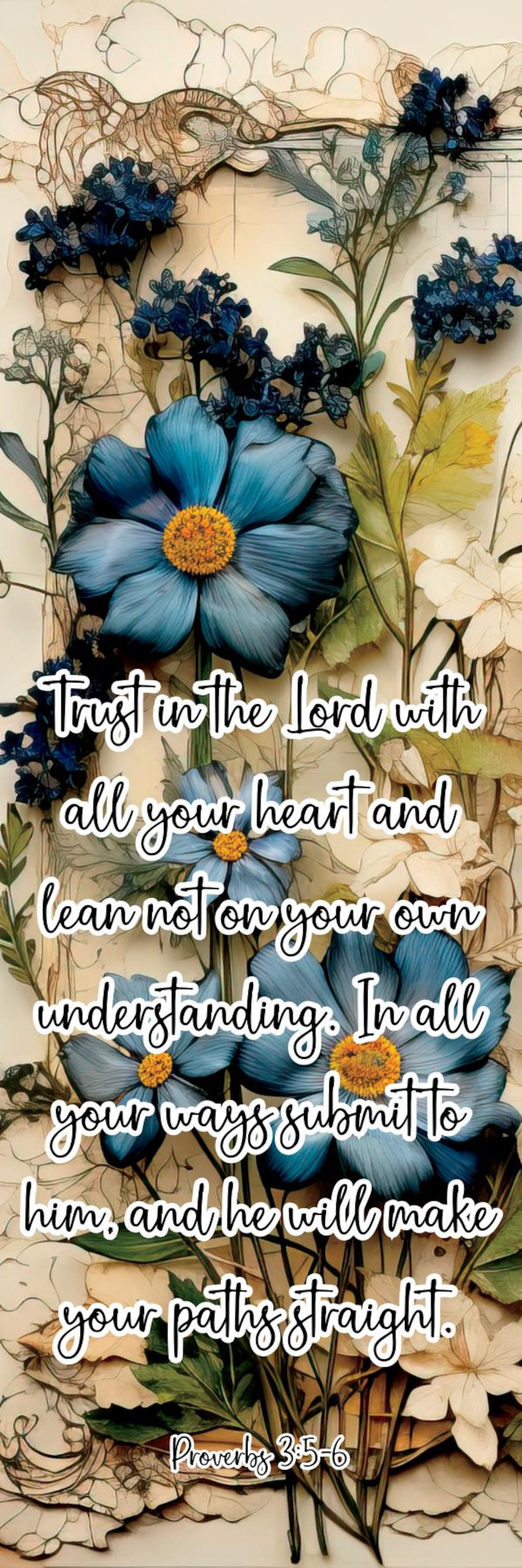 Bible Verse Bookmarks for Trusting God, Christian Printable Bookmarks ...