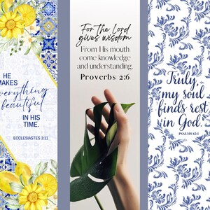 Printable Bible Verse Bookmarks PNG | Christian Scripture Bookmark Set ...