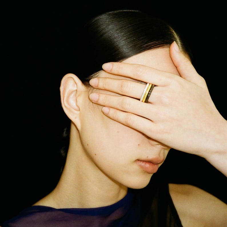 Buy Dainty Gold Ring: Round Edge, 18K Gold Plated, Minimalist Stackable ...