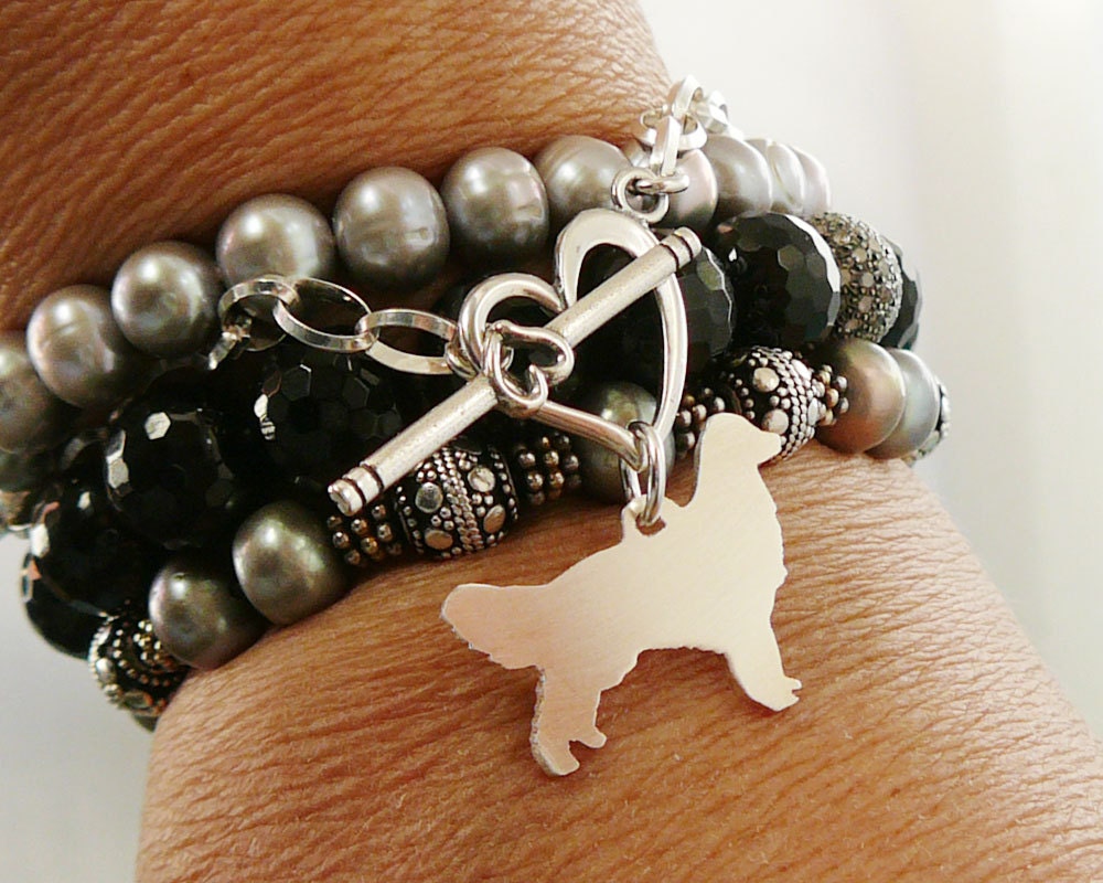 Golden Retriever Dog Chain Bracelet Sterling Silver - Etsy