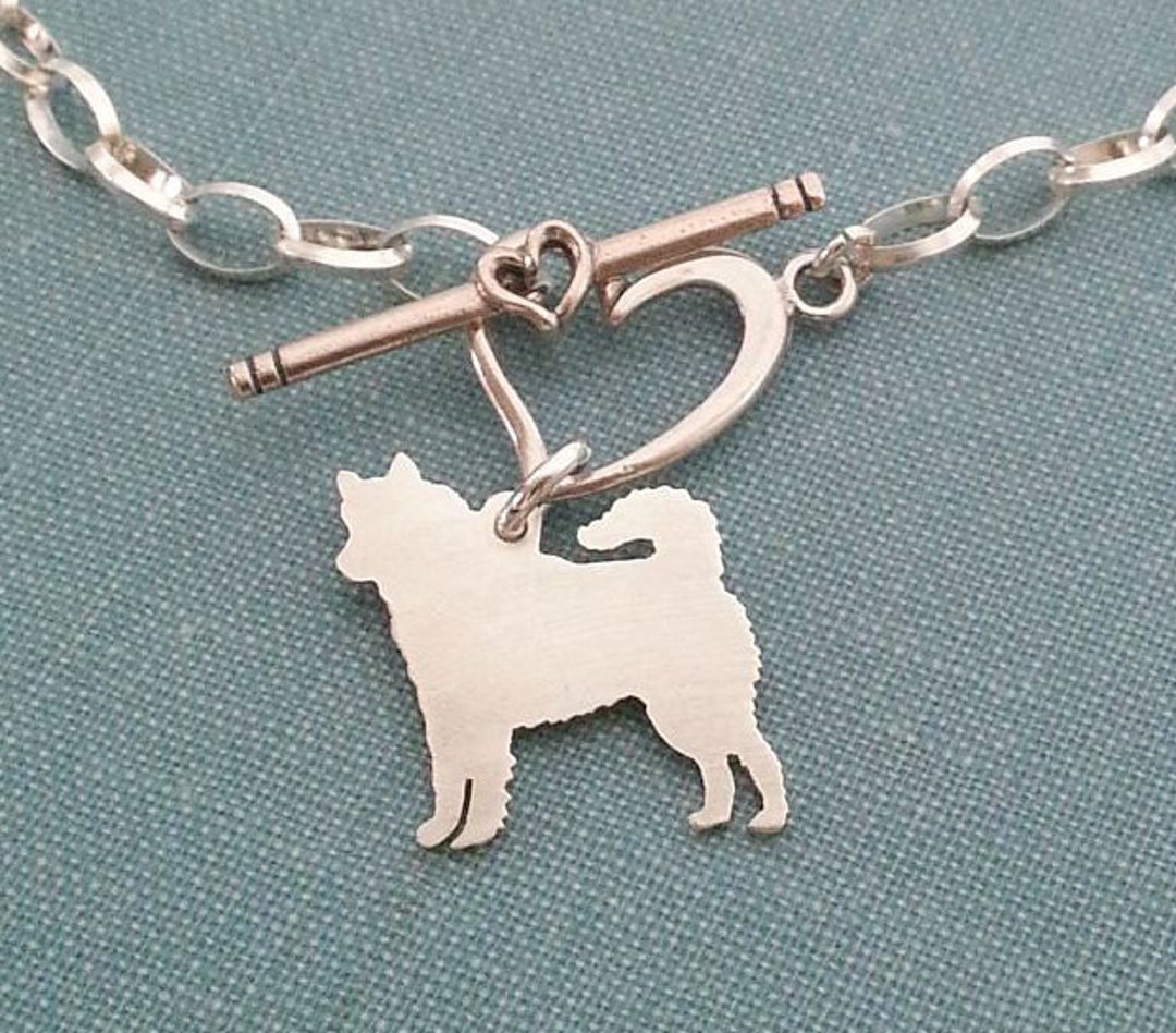 Siberian Husky Dog Chain Bracelet, Sterling Silver Personalize Pendant ...