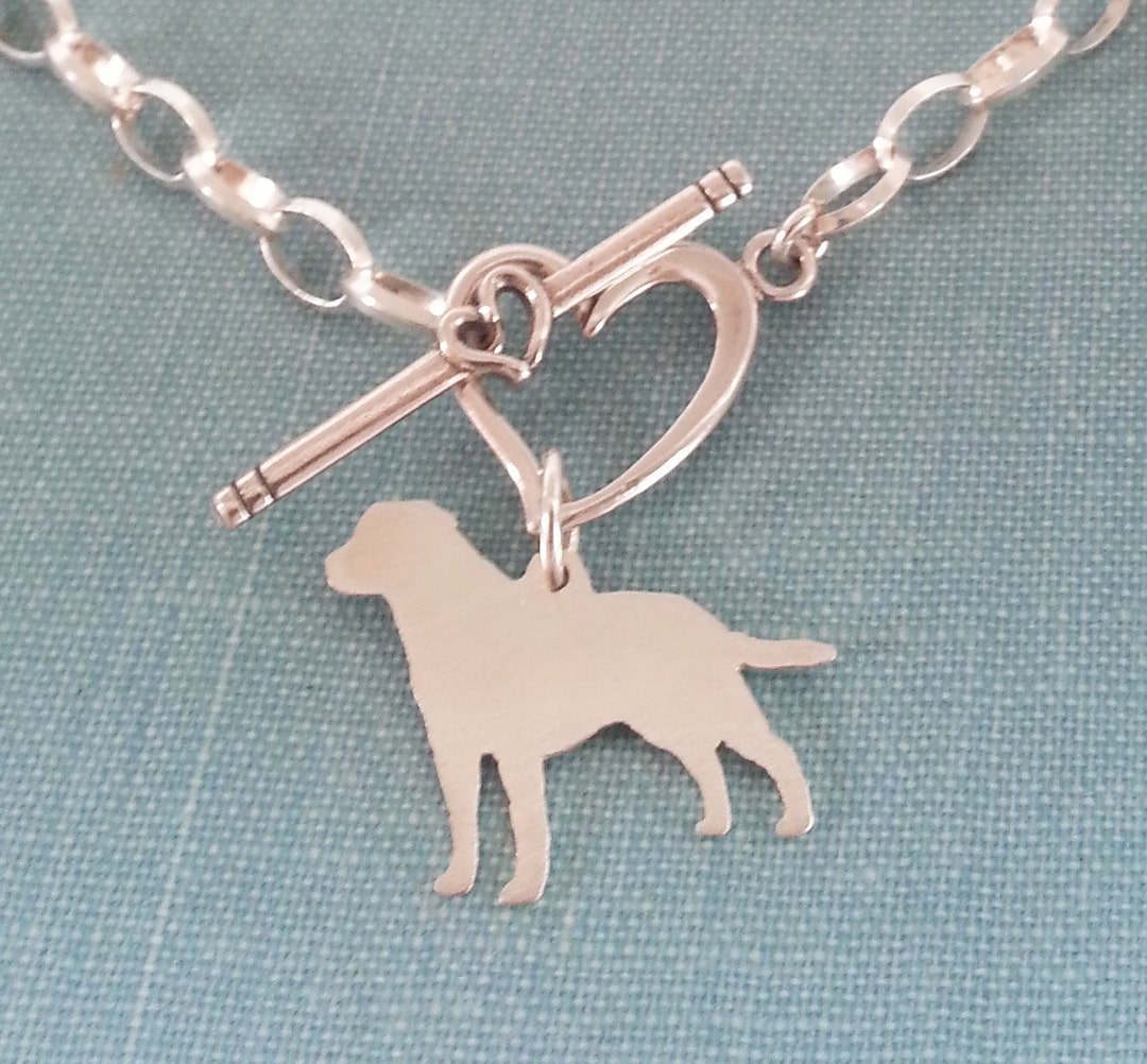 Labrador Retriever Dog Chain Bracelet, Lab Sterling Silver Personalize ...