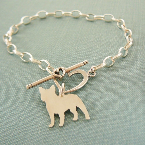 Siberian Husky Dog Chain Bracelet Sterling Silver Personalize | Etsy