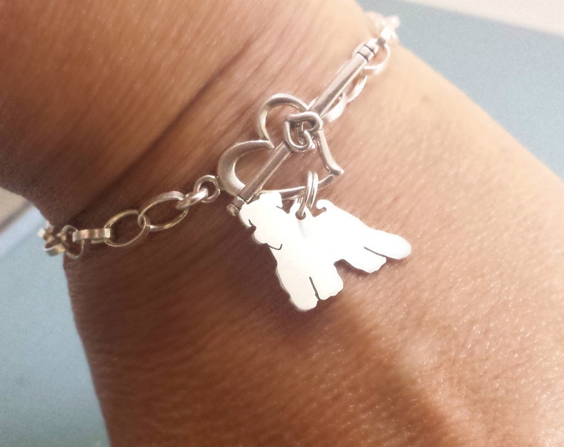 Miniature Schnauzer Dog Chain Bracelet Sterling Silver | Etsy