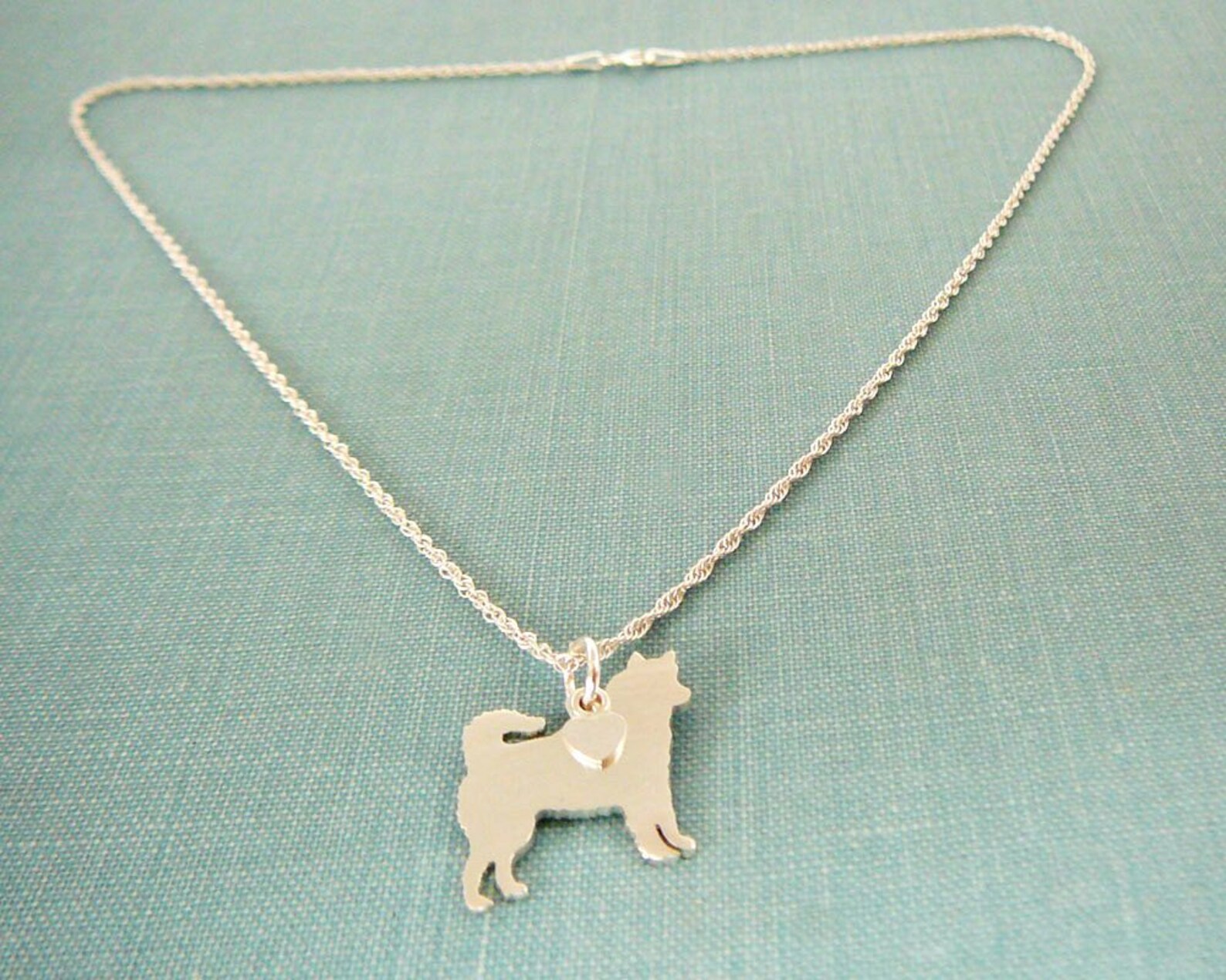 Siberian Husky Dog Necklace Sterling Silver Personalize - Etsy