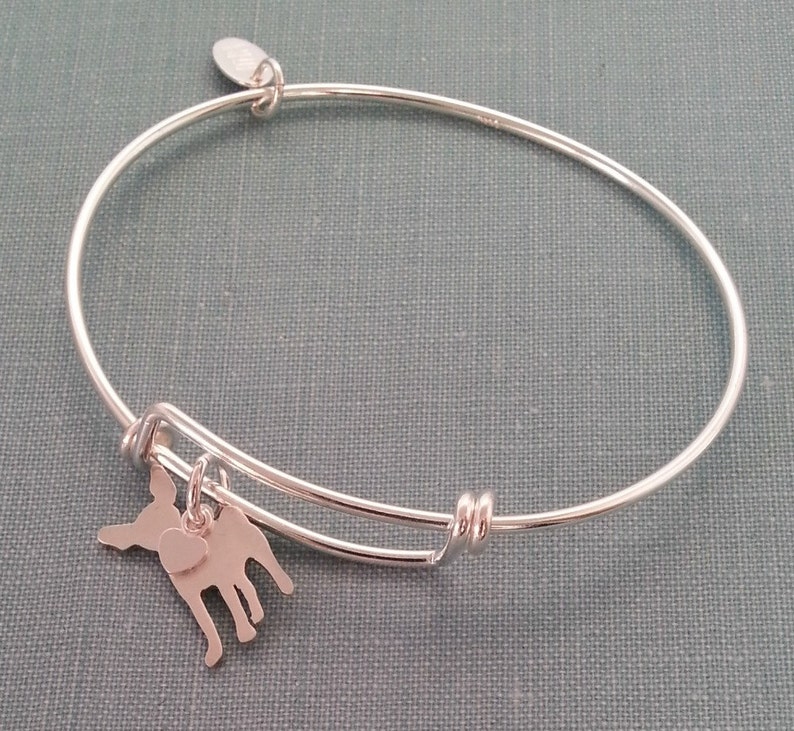 Chihuahua Dog Adjustable Bangle Bracelet 925 Sterling Silver - Etsy