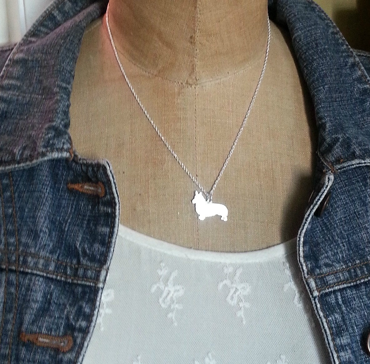 Corgi Dog Necklace Pembroke Welsh Corgi Sterling Silver - Etsy