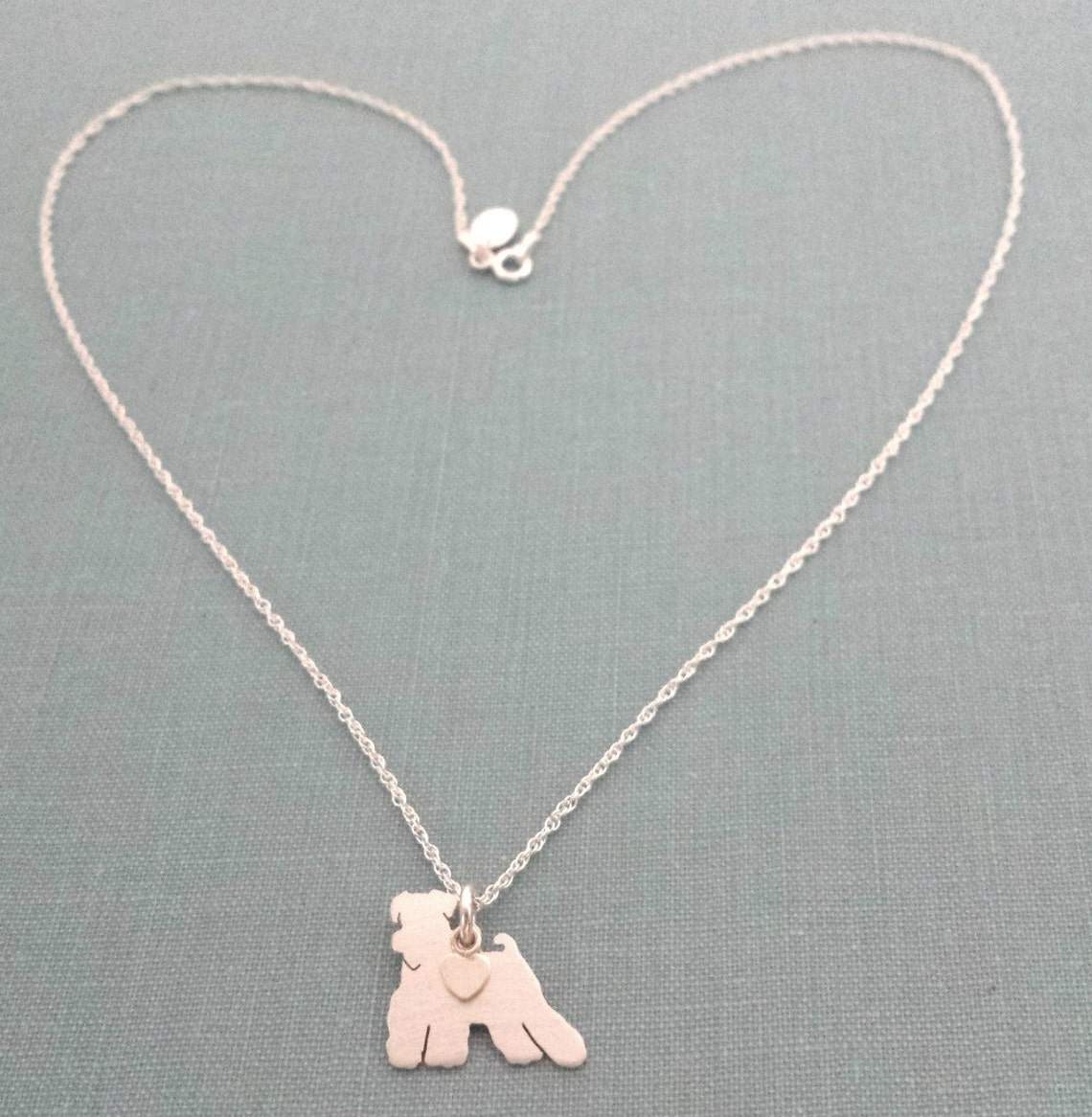 Miniature Schnauzer Dog Necklace Sterling Silver Personalize - Etsy Canada