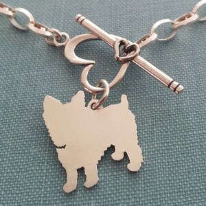 Yorkshire Terrier Dog Chain Bracelet, Yorkie Sterling Silver ...
