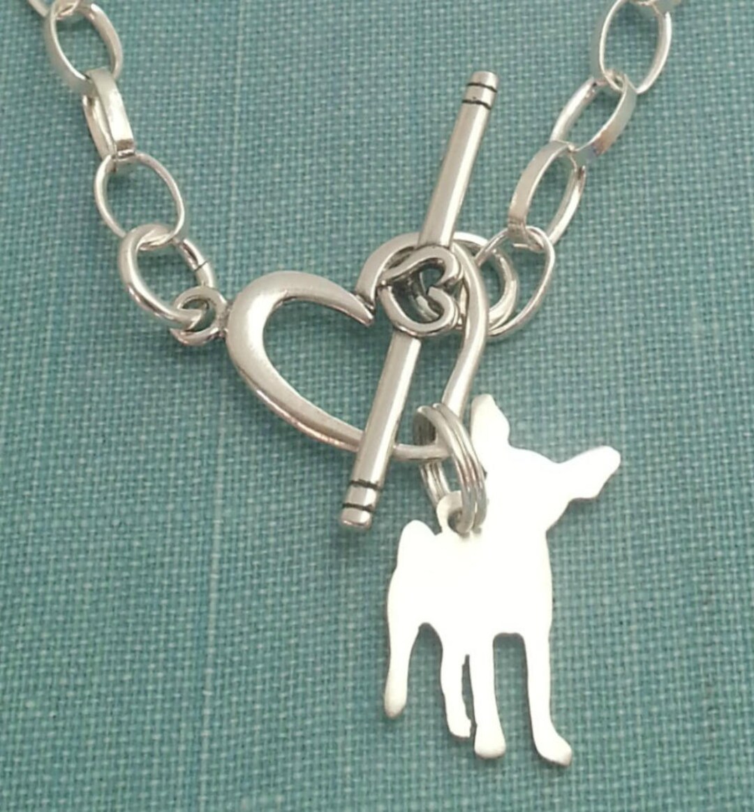 Pulsera de cadena para perros Chihuahua colgante - Etsy España