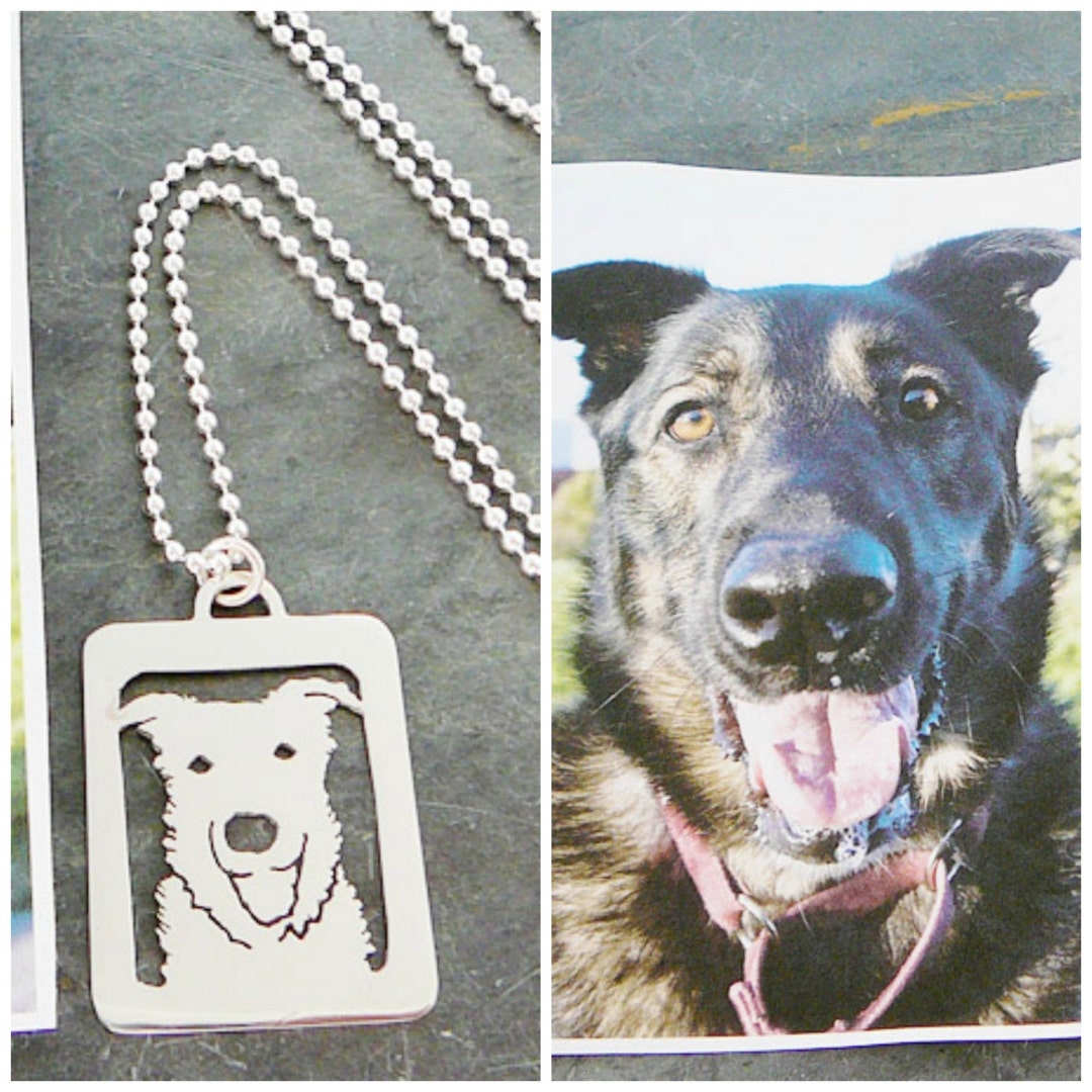 Custom Pendant Dog Necklace Your Pet Pendant Sterling Silver .. Open ...