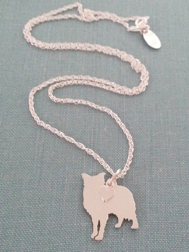 Border Collie Dog Necklace Sterling Silver Personalize - Etsy