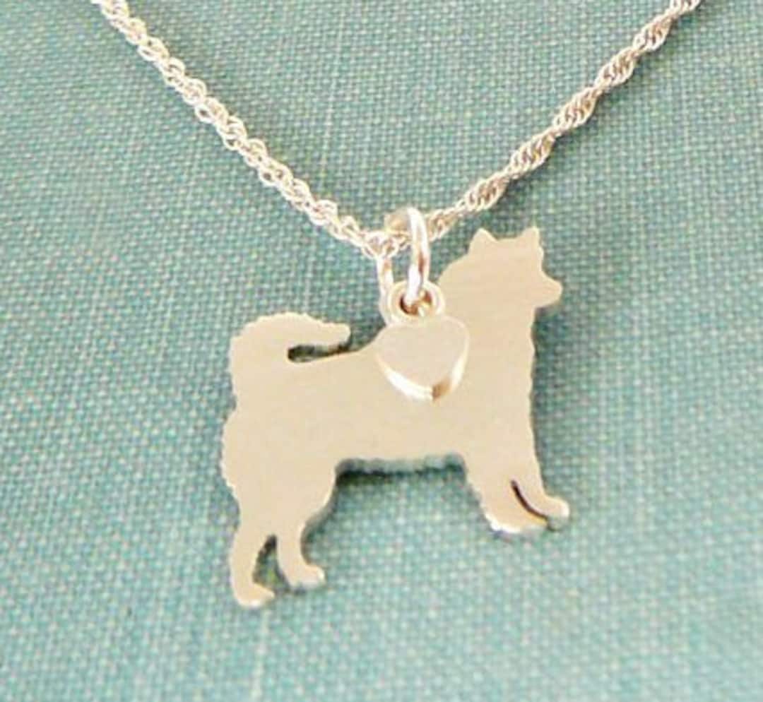 Siberian Husky Dog Necklace, Sterling Silver Personalize Pendant, Breed ...
