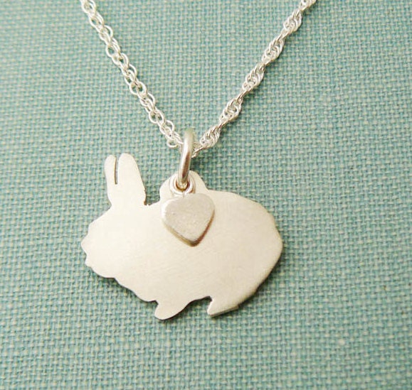 Bunny Rabbit Necklace, Sterling Silver Personalize Pendant, Netherland ...
