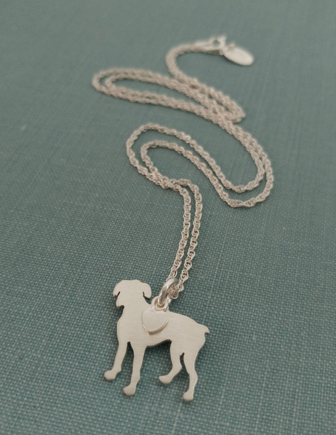 Boxer Dog Necklace Sterling Silver Personalize Pendant Breed - Etsy Canada