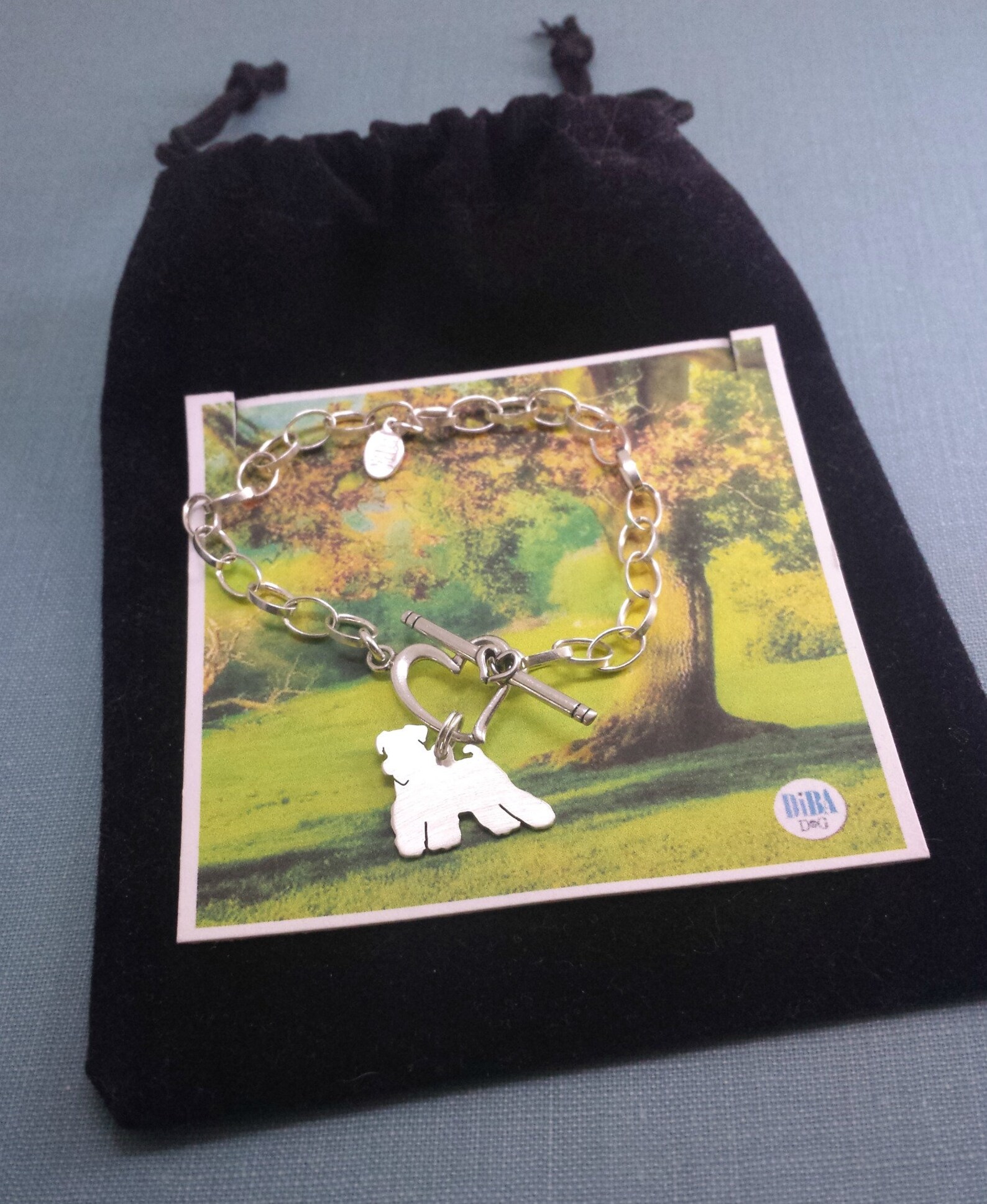 Miniature Schnauzer Dog Chain Bracelet Sterling Silver - Etsy