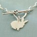 Bunny Rabbit Chain Bracelet, Sterling Silver Personalize Pendant, Breed ...