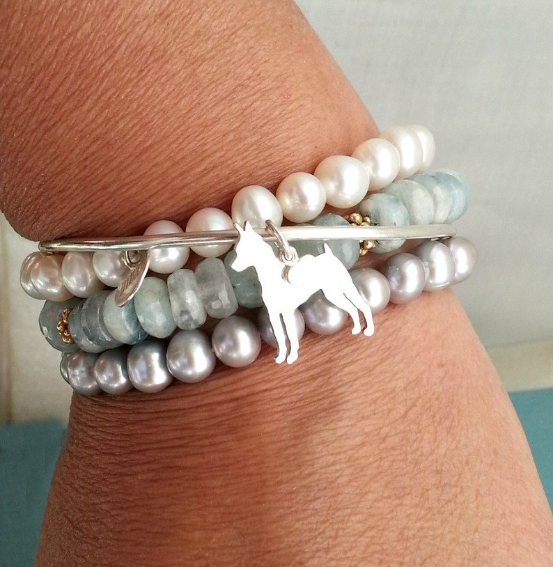 Miniature Pinscher Bangle Bracelet Sterling Silver | Etsy