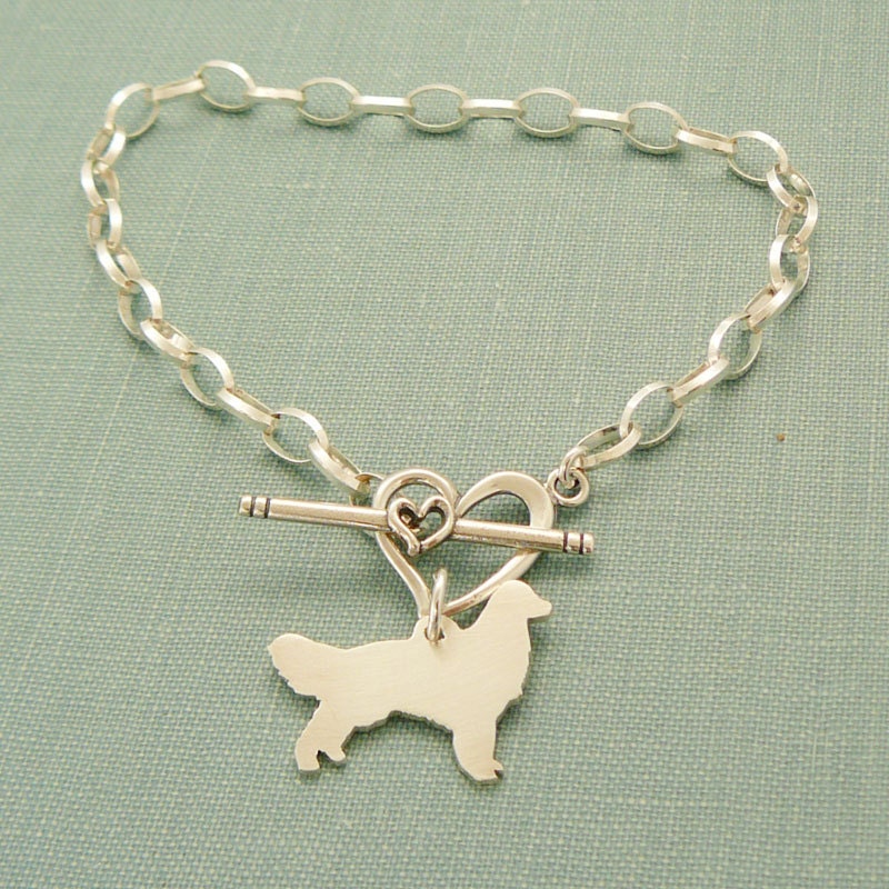 Golden Retriever Dog Chain Bracelet Sterling Silver - Etsy