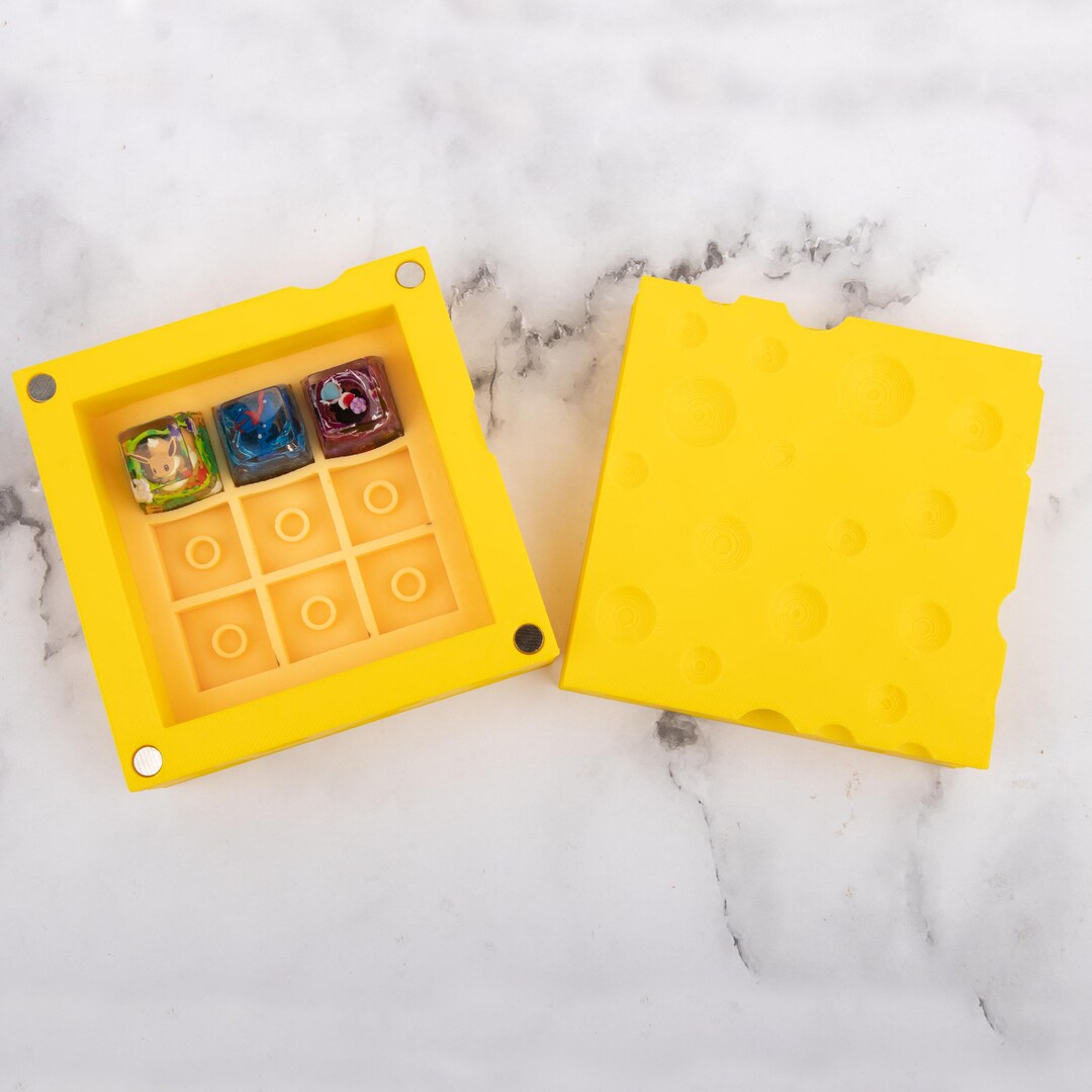 3×3 Cheese Keycap Storage Case | Cute Magnetic Keycap Holder for ...