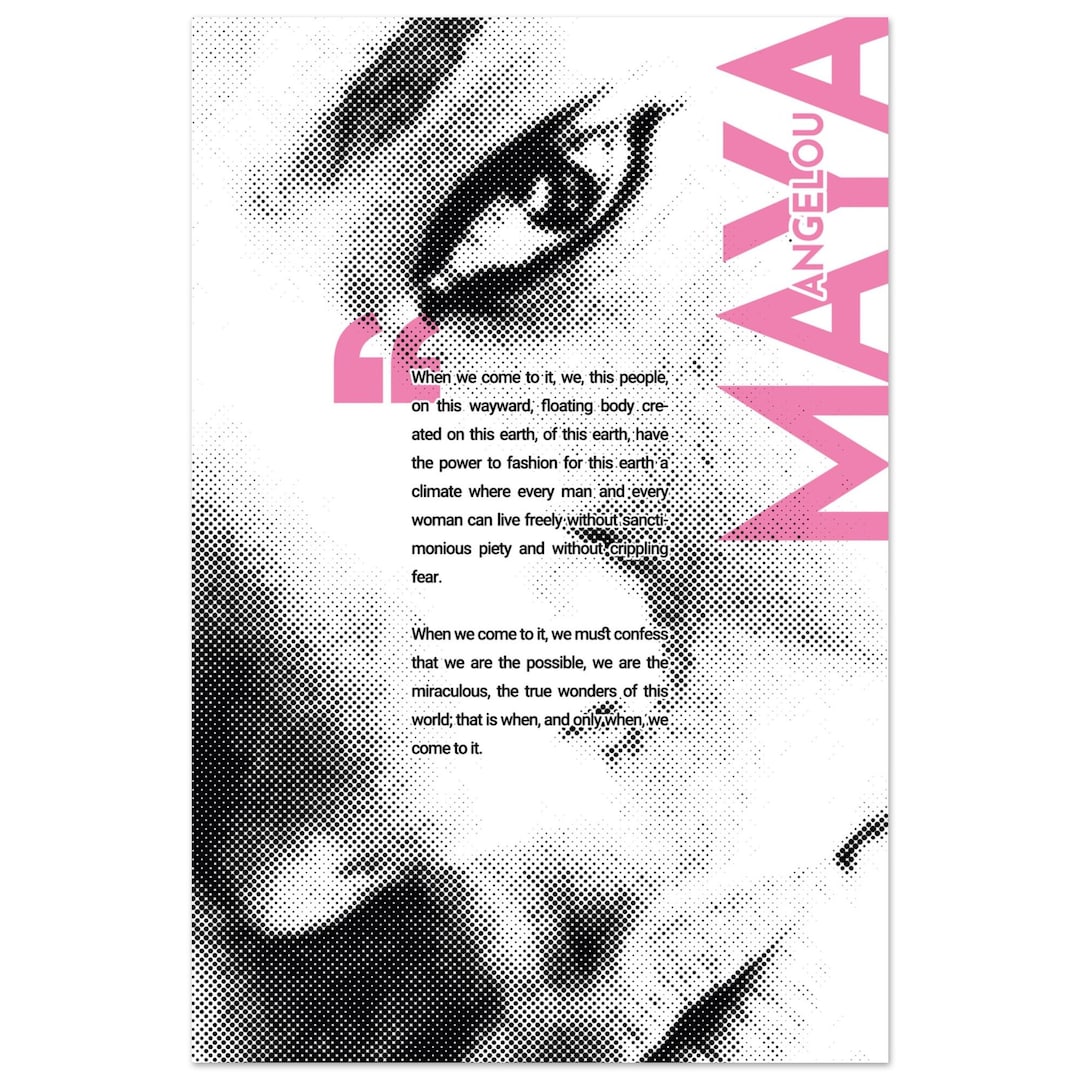 Maya Angelou - Author Poster | Poetry | Civil Rights | Human Rights ...