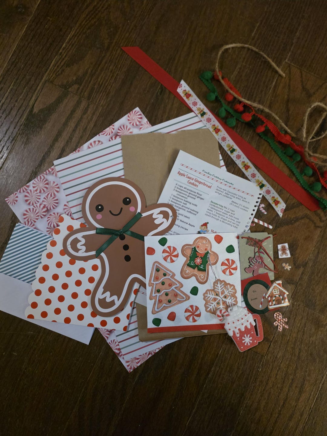 Gingerbread Mystery Junk Journal Kit: Christmas Scrapbooking Supplies ...