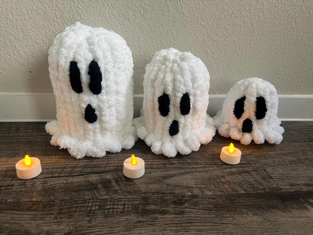 Chunky Knit Ghost Family - Etsy