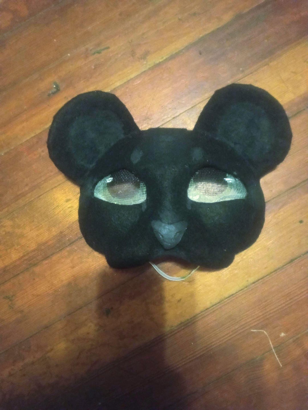 Black Panther Therian/furry Mask With Green Eyes - Etsy
