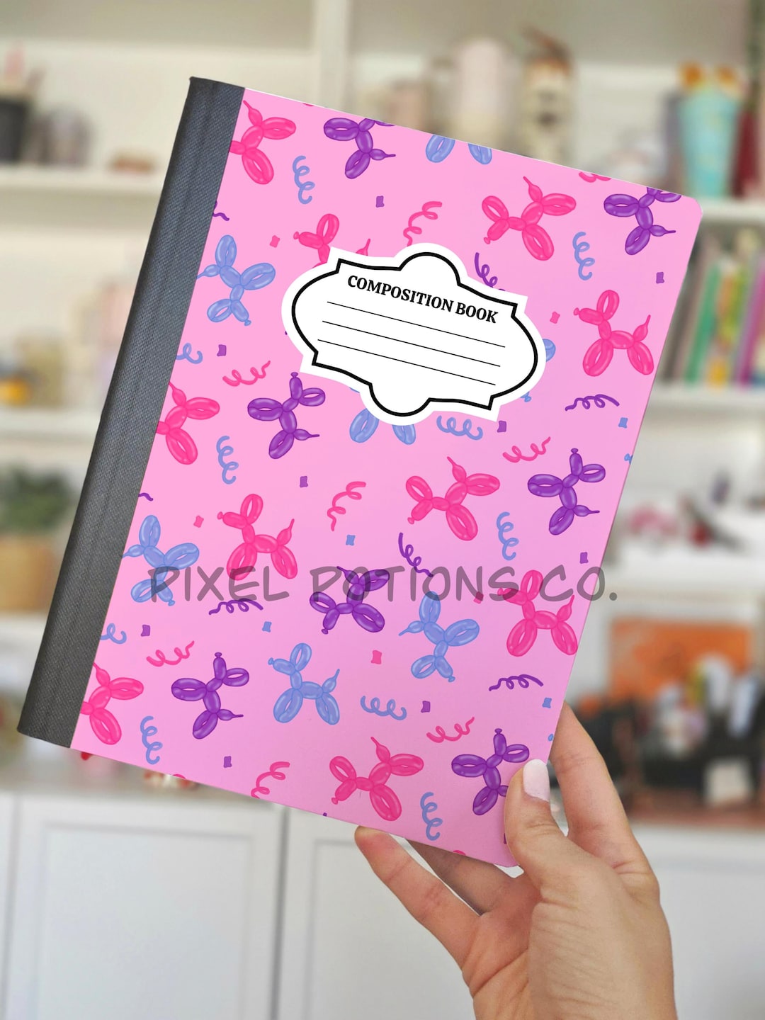 Printable Composition Notebook Cover PNG Balloon Animal Personal ...