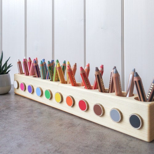Color Pencil Holder - Etsy