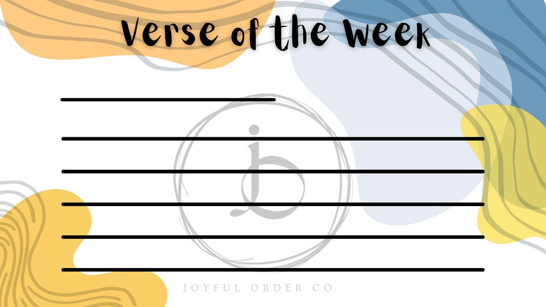 Memory Verse Printable for Kids | Editable Bible Verse Template ...