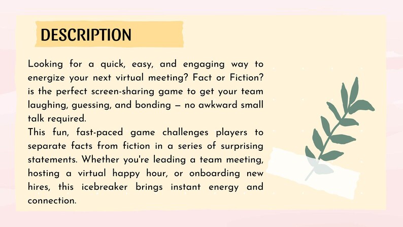 Fact or Fiction? Virtual Team Game | Fun Icebreaker for Zoom ...