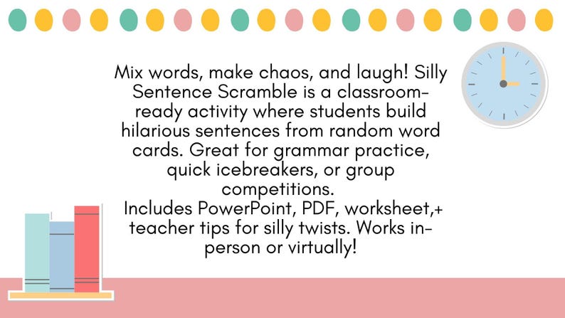 Silly Sentence Scramble – Fun Grammar & Word Game for Classrooms ...