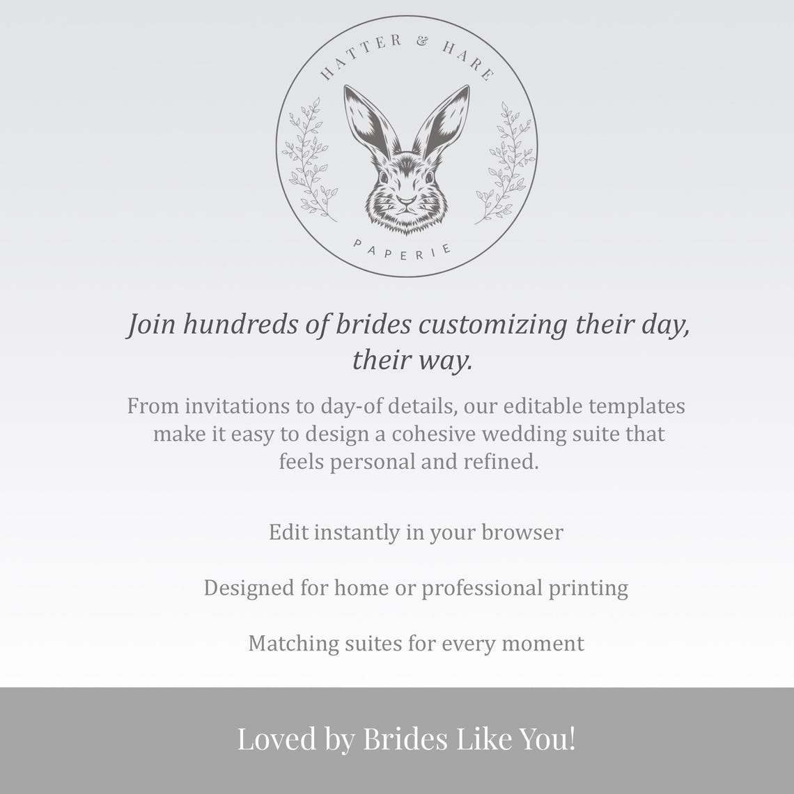 Blue Cottagecore Wedding Invitation Template Printable Green Crest ...