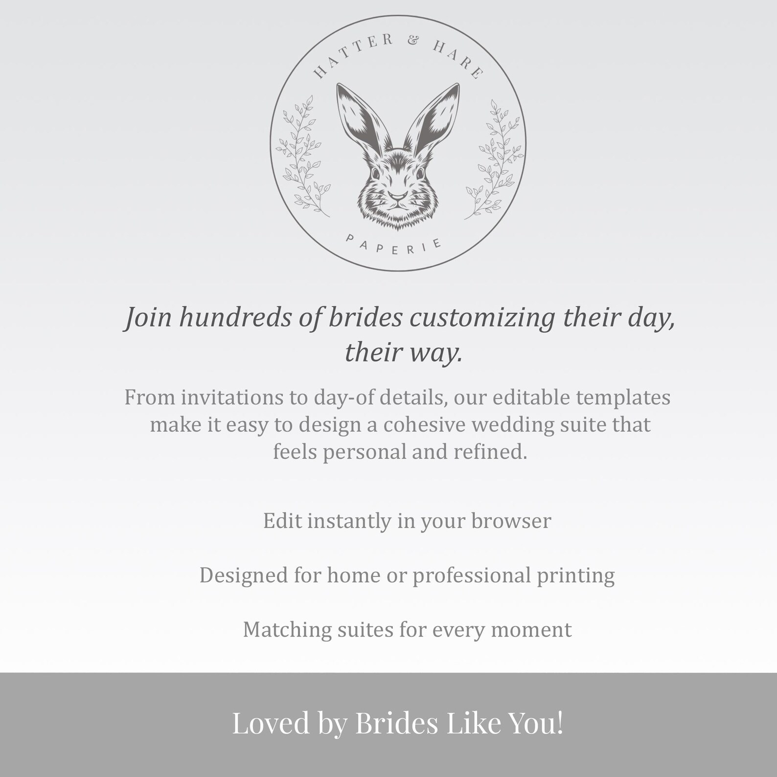 Blue Cottagecore Wedding Invitation Template Printable Green Crest ...