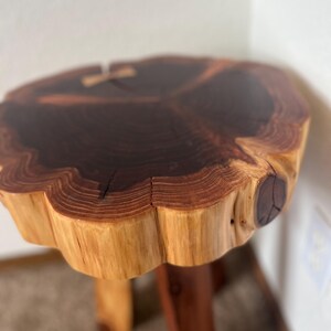Live Edge Redwood End Table - Etsy