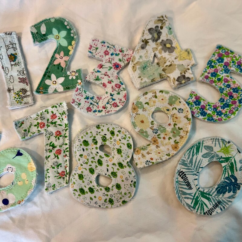 Fabric Numbers to Hang - Etsy