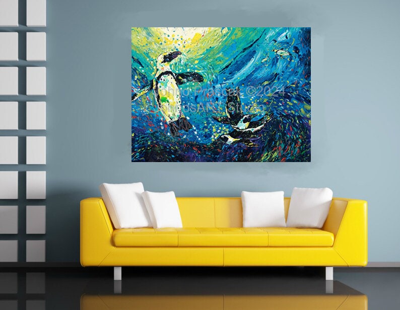 Penguin Art, African Penguin, Penguin Wall Art, Metal Prints ...