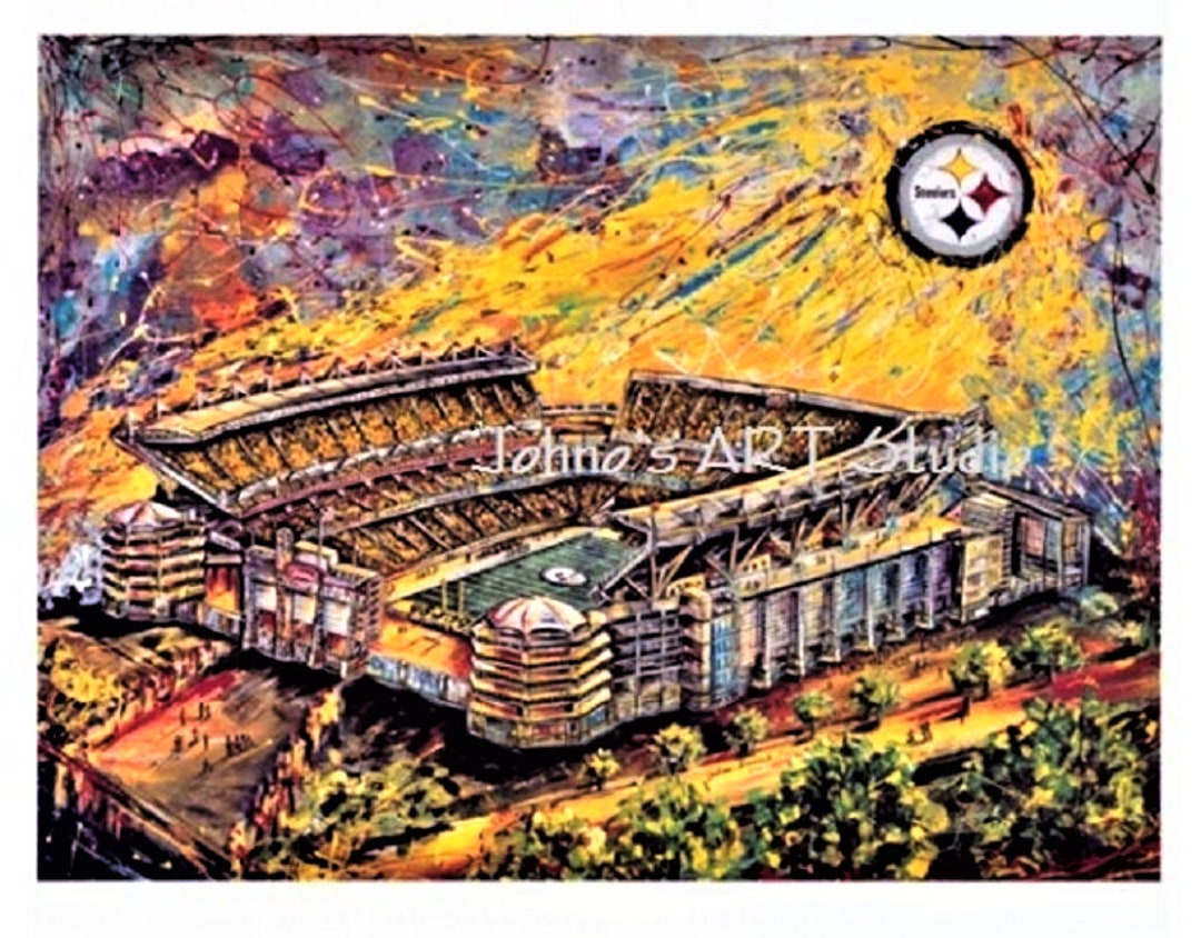 Heinz Field, Pittsburgh Steelers Wall Art, Man Cave Art, Steelers Print ...