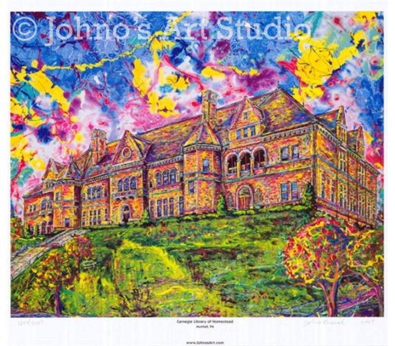 Pittsburgh Art Carnegie Library Limited Editon Print by - Etsy