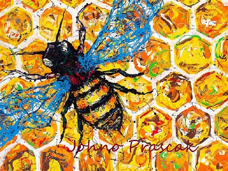 Arte de abejas, arte de abejas, abejas, arte de jardín, criaturas de ...