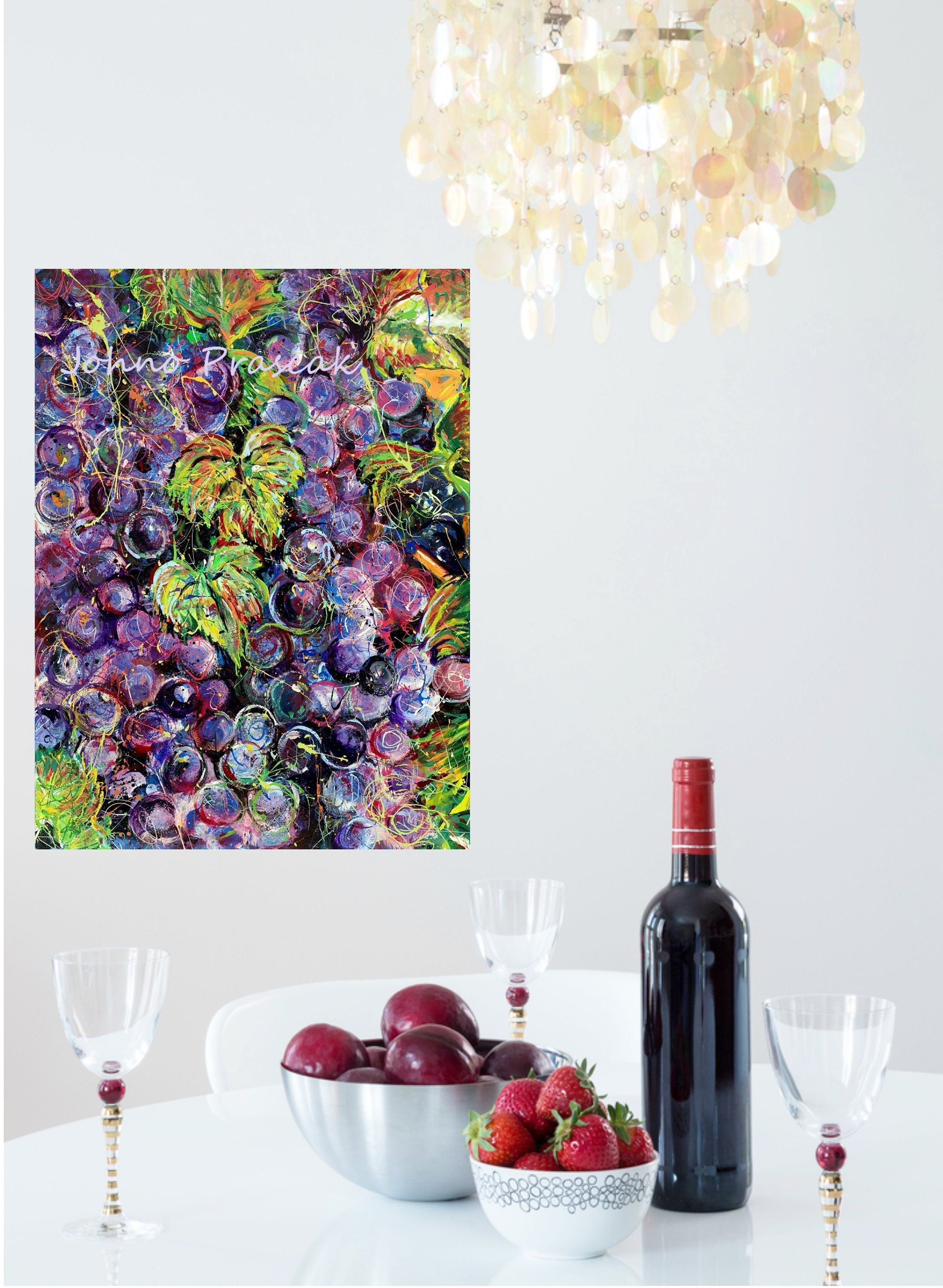 Dining Room Art Grapes Wine Wall Art Grapevines Wine Room - Etsy UK
