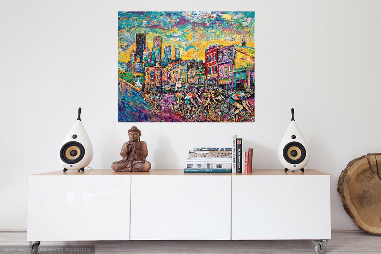 Bike Race Art, Cycling Art, Bicycle Wall Art, Pittsburgh, Kitchen Art ...