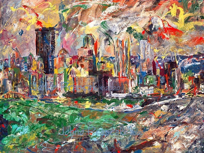 Pittsburgh Skyline Wall Art, Pittsburgh Art, Modern Pittsburgh Art ...
