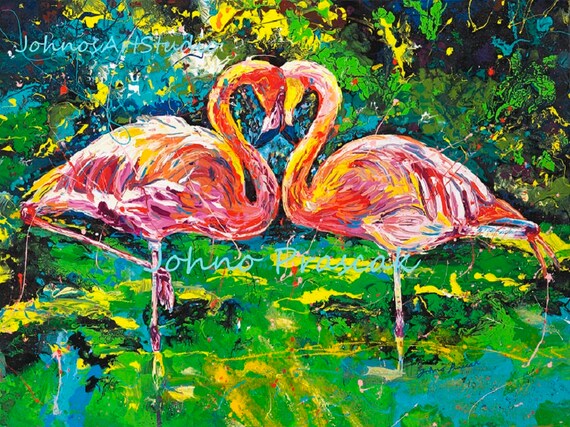 Flamingo Heart Drawing